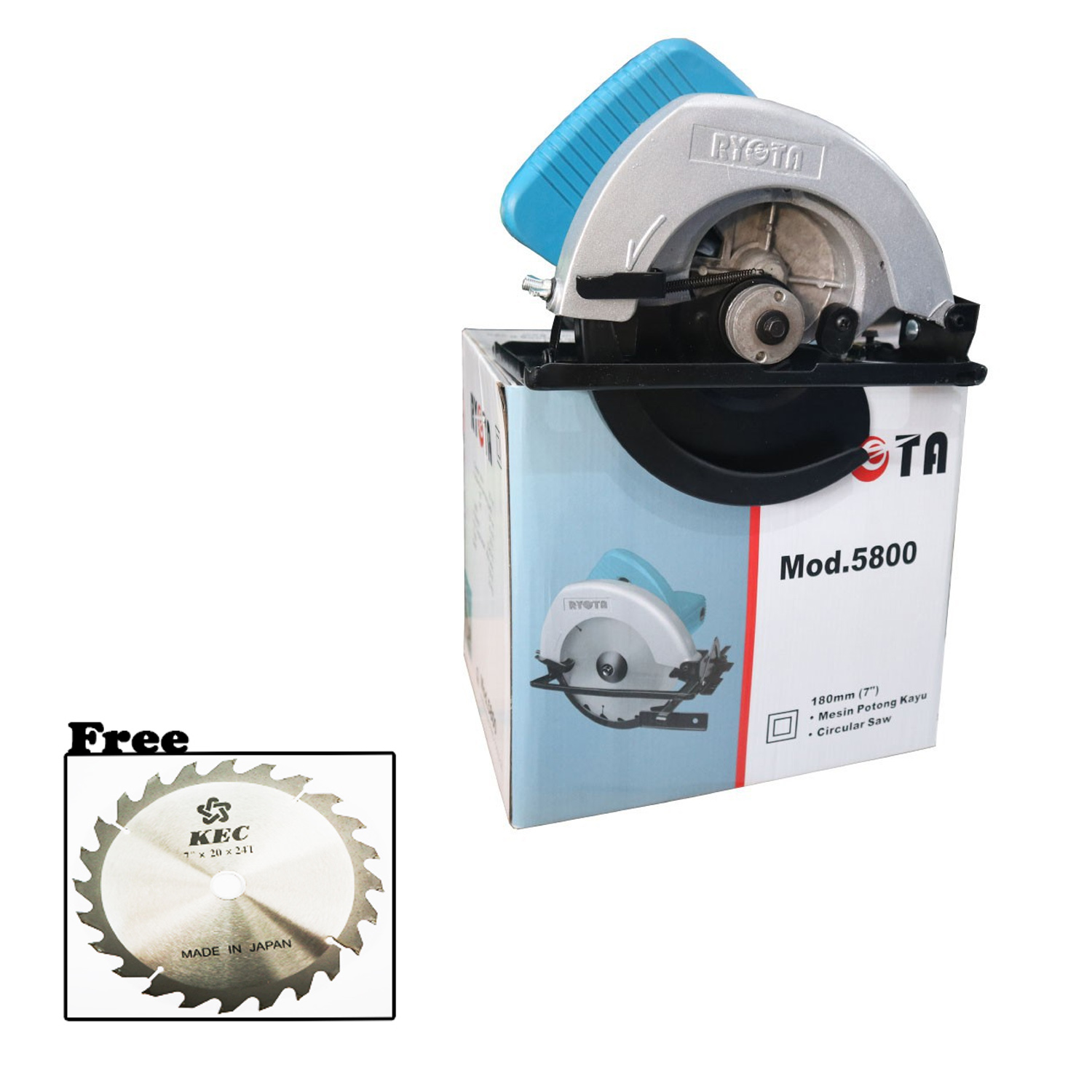 Circular Saw 7 Inch RYU Heavy Duty RCS185-2 Mesin Gergaji Potong Kayu 7 ...