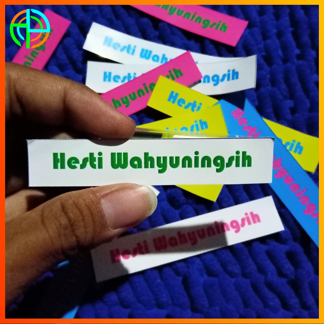 (isi 30) Sticker Costum nama kamu Sticker Penanda Pulpen buku dan ...