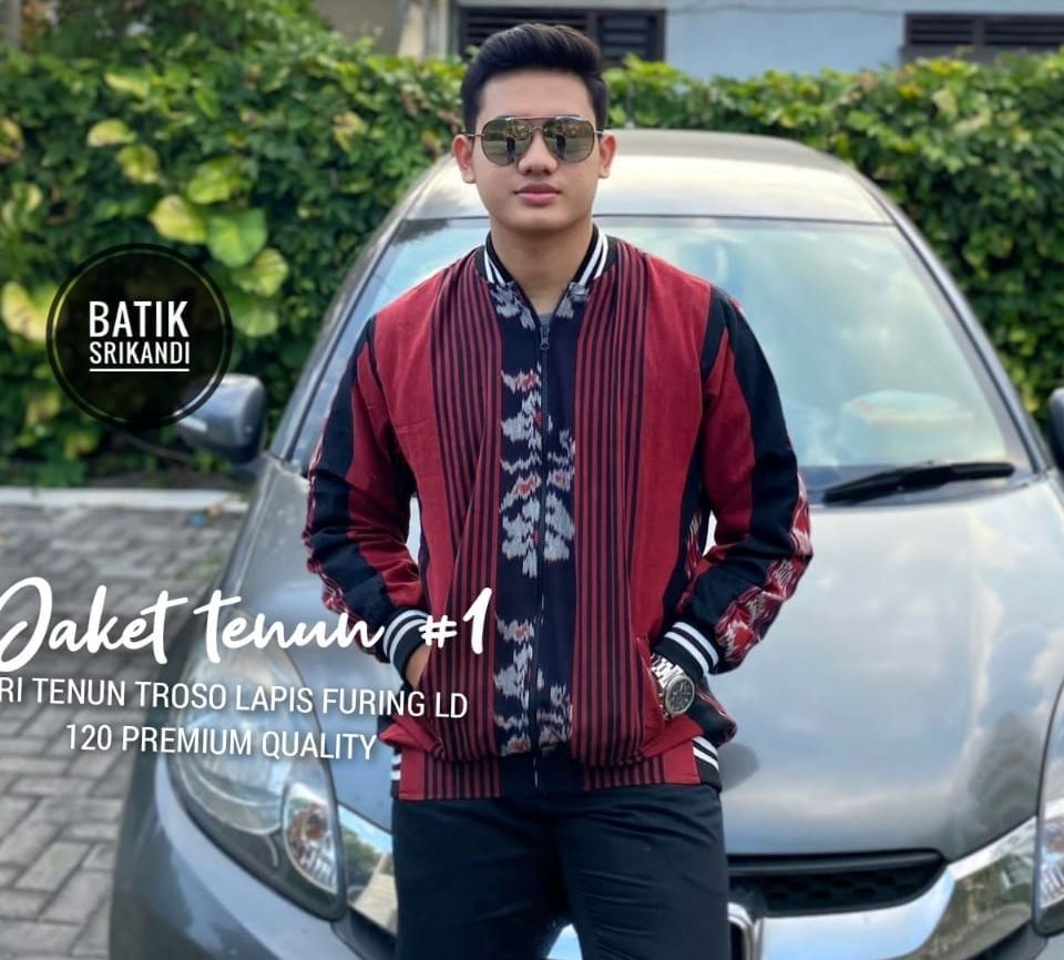 JAKET TENUN #1 / Jaket Batik Solo Pria / Bomber Batik TENUN / Bahan ...