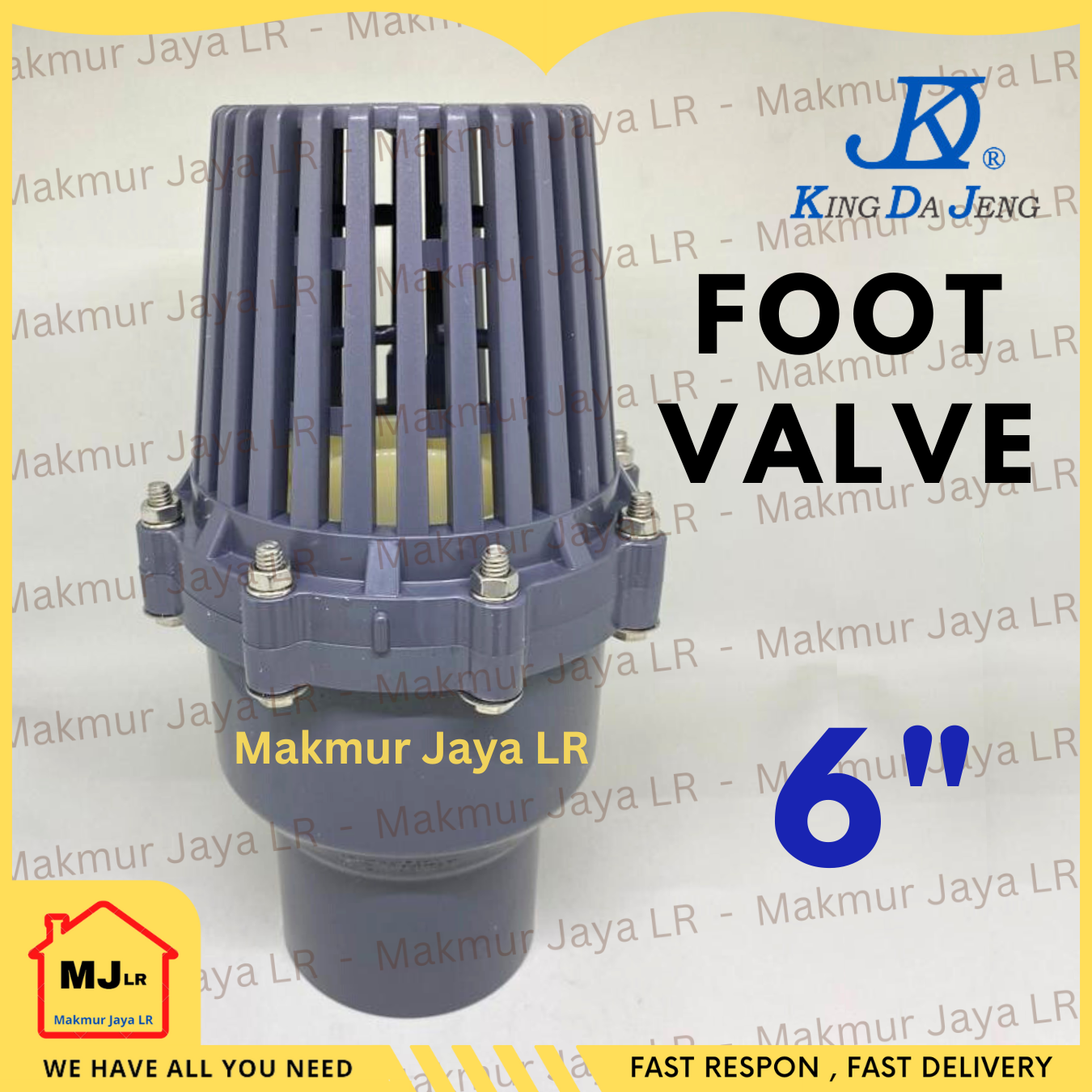 FOOT VALVE 6" 6 inch PVC KDJ Foot Klep Tusen Tosen Tabok Klep 6 dem ...