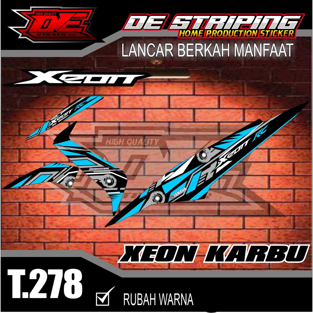 Striping Stiker Motor Xeon Karbu Semifull Motif Balab Keren T278 ...