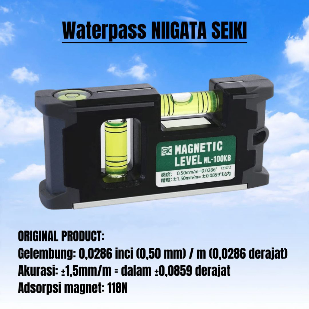 Waterpass Niigata Seiki SK ML-100KB Super Magnetic Level with Magnet ...