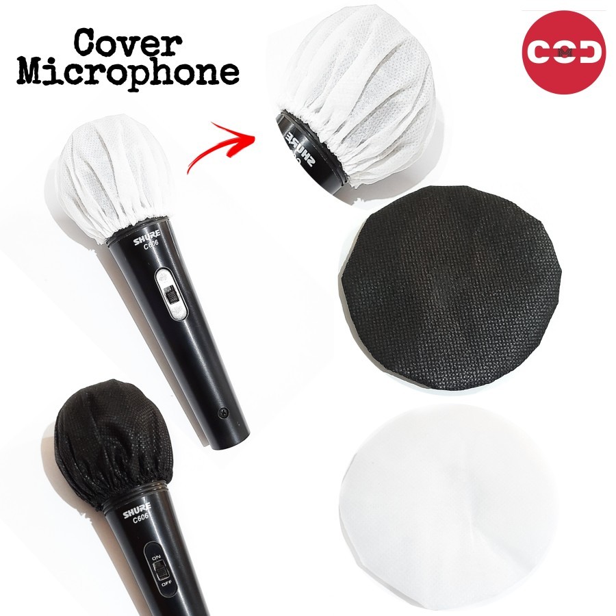 tisu mic cover mic warna Hitam Putih sarung mic sekali pakai | Lazada ...