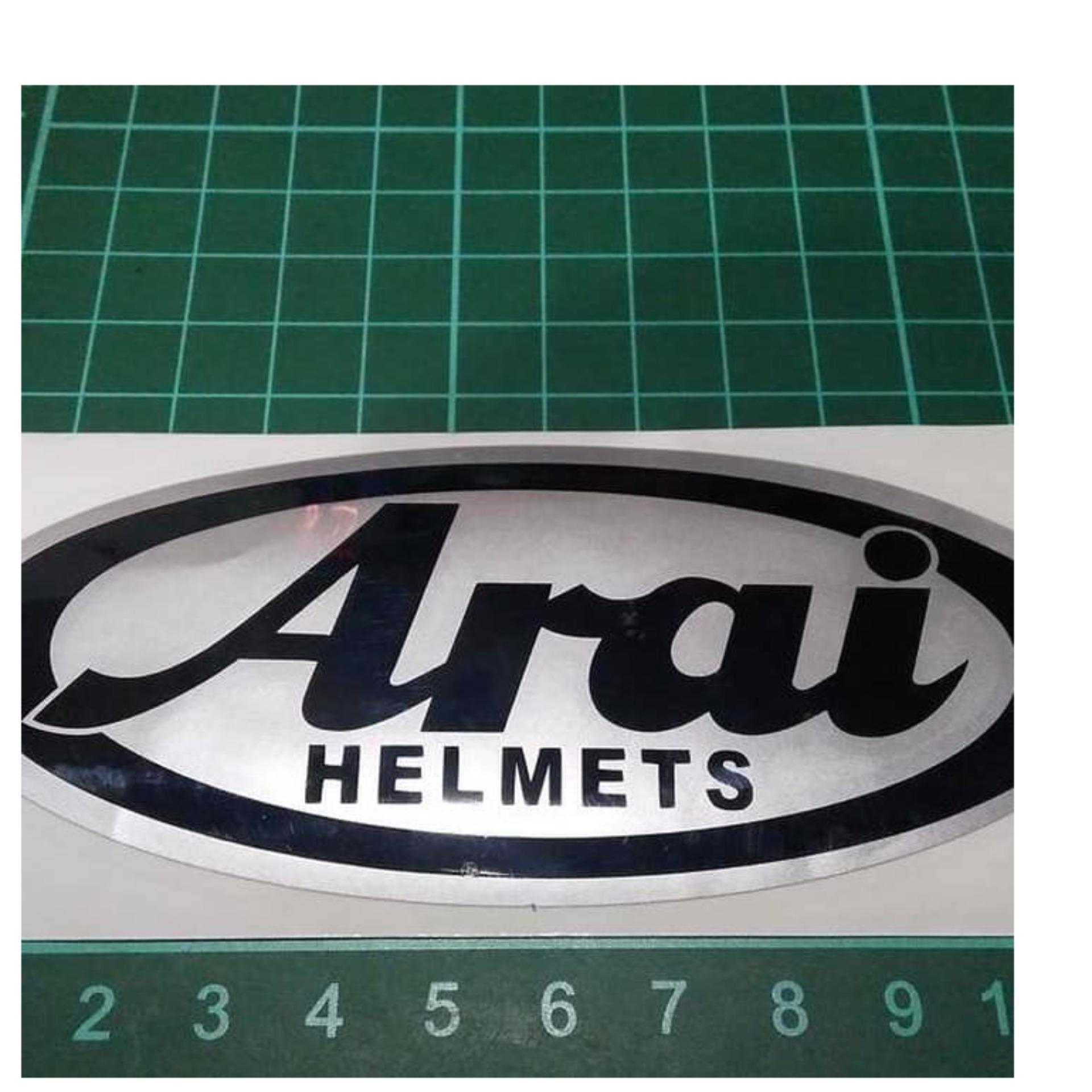 Cutting Sticker Logo Arai Hitam Silver 10X4cm | Lazada Indonesia