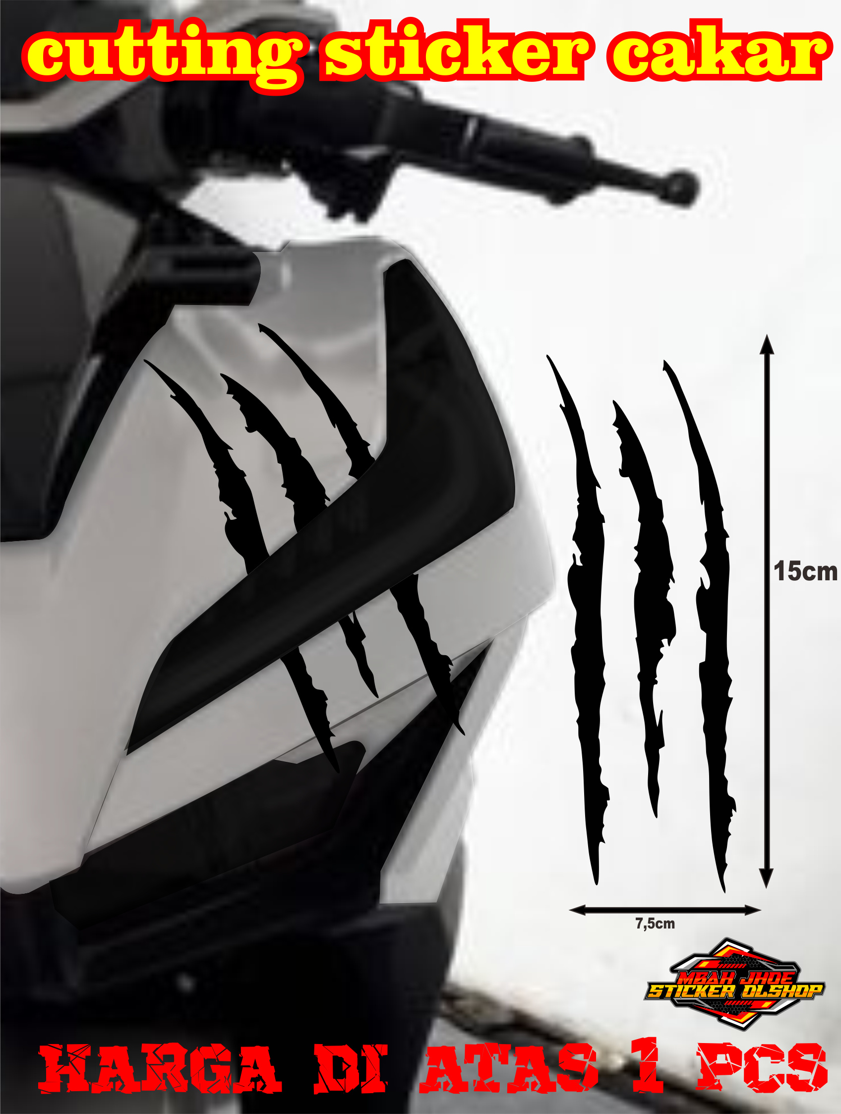 cutting sticker cakar headlamp motor | Lazada Indonesia