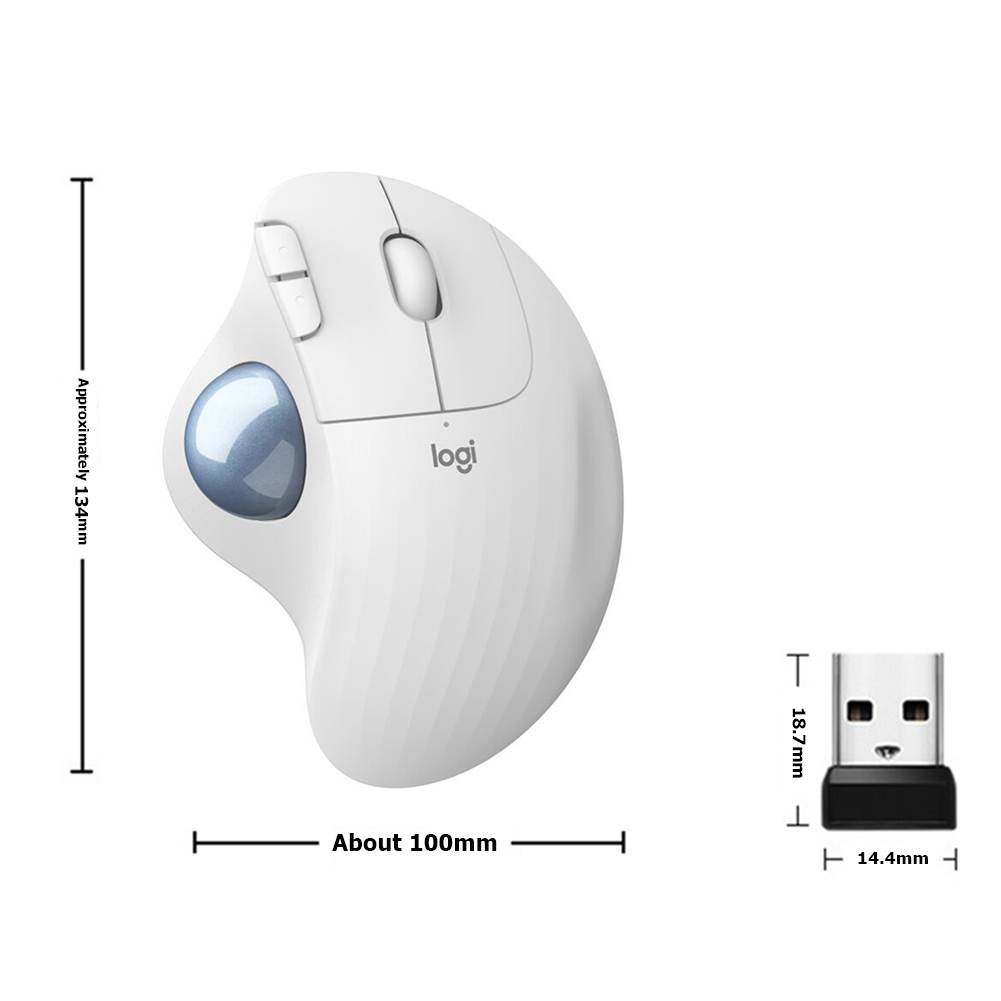 Logitech ERGO M575 Wireless Trackball Bluetooth Mouse with Precision ...