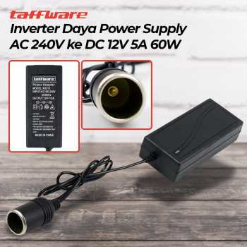 Inverter Daya Power Supply AC 240V ke DC 12V 5A 60W Alat Inverter ...