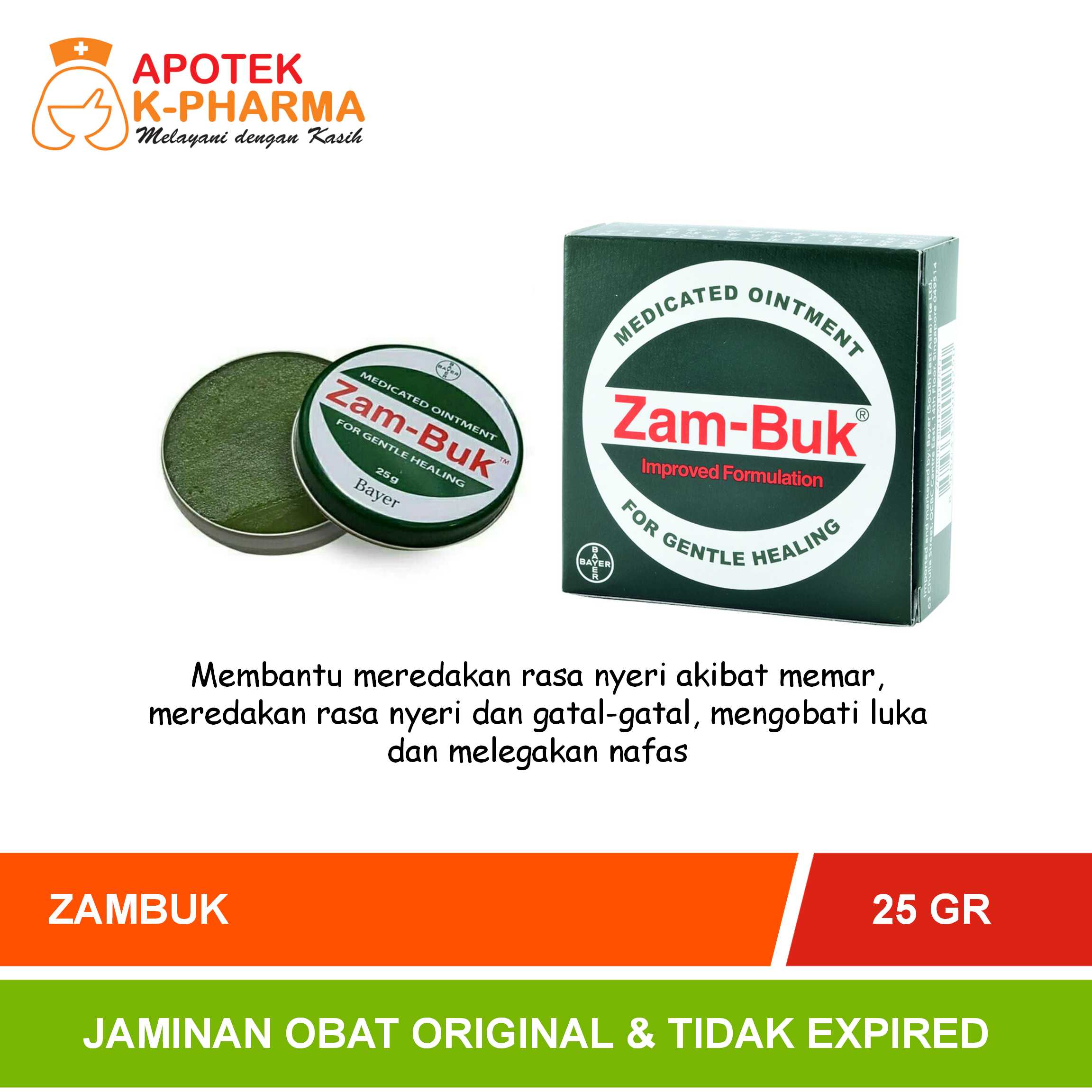 Zambuk Medicated Ointment Isi 25 gram Obat Original Bayer | Lazada ...