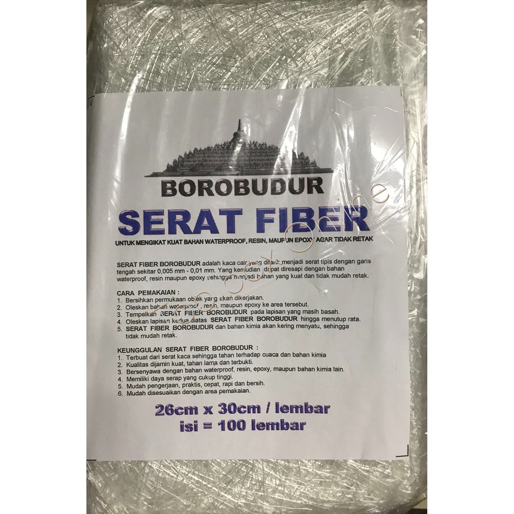 1 bungkus (100 lembar) Serat Fiber Borobudur Pengikat Waterproof ...