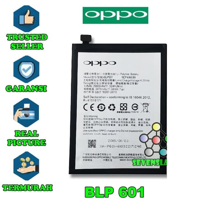 Baterai Handphone Oppo F1S BLP601 Original Batre Batrai Battery BLP 601 ...