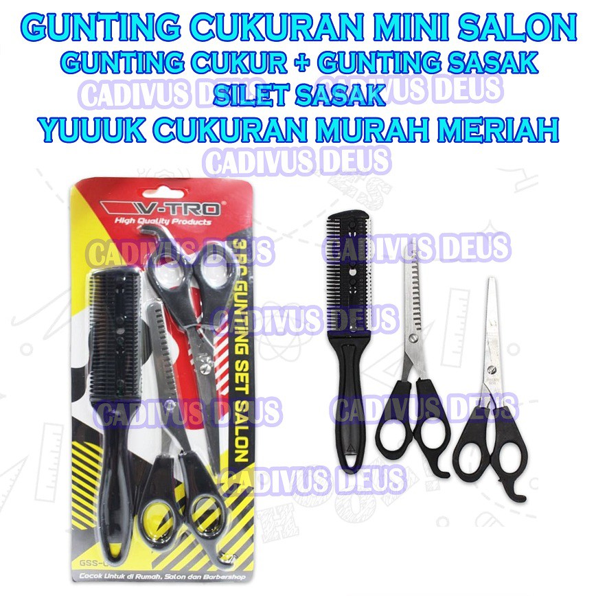 GUNTING - CUKUR - RAMBUT - SET 3IN1 - SET MINI SALON | Lazada Indonesia