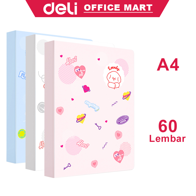 Deli Map Dokumen A4 File Organizer Map File Plastik 60 Lembar Pola ...