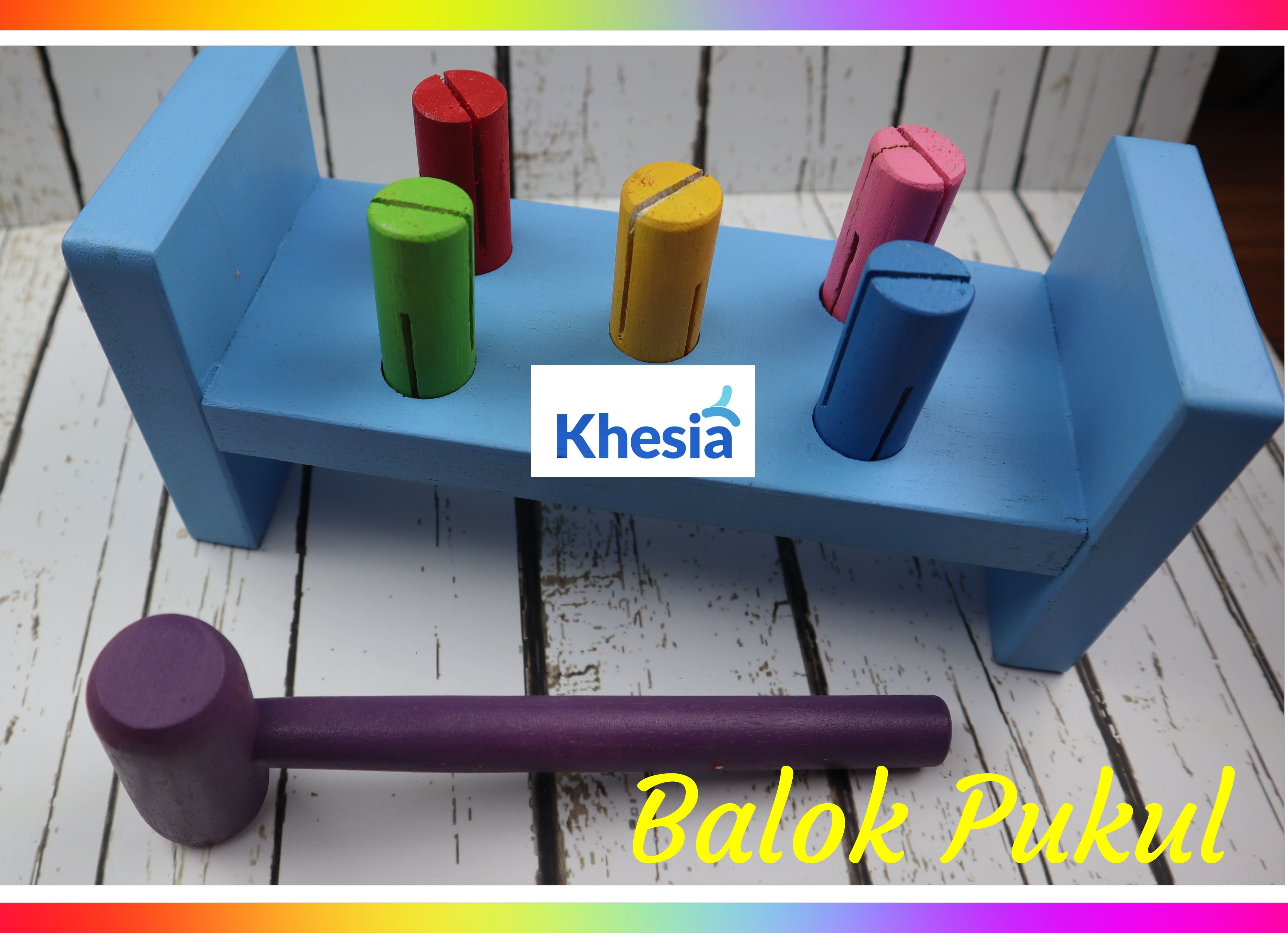 Mainan Anak Edukasi 1 dan 2 Tahun ya BALOK PUKUL, Mainan Pukul Balok ...