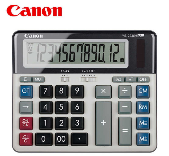 Kalkulator CANON WS 2235 Original - Kalkulator 12 Digit - Large Display ...