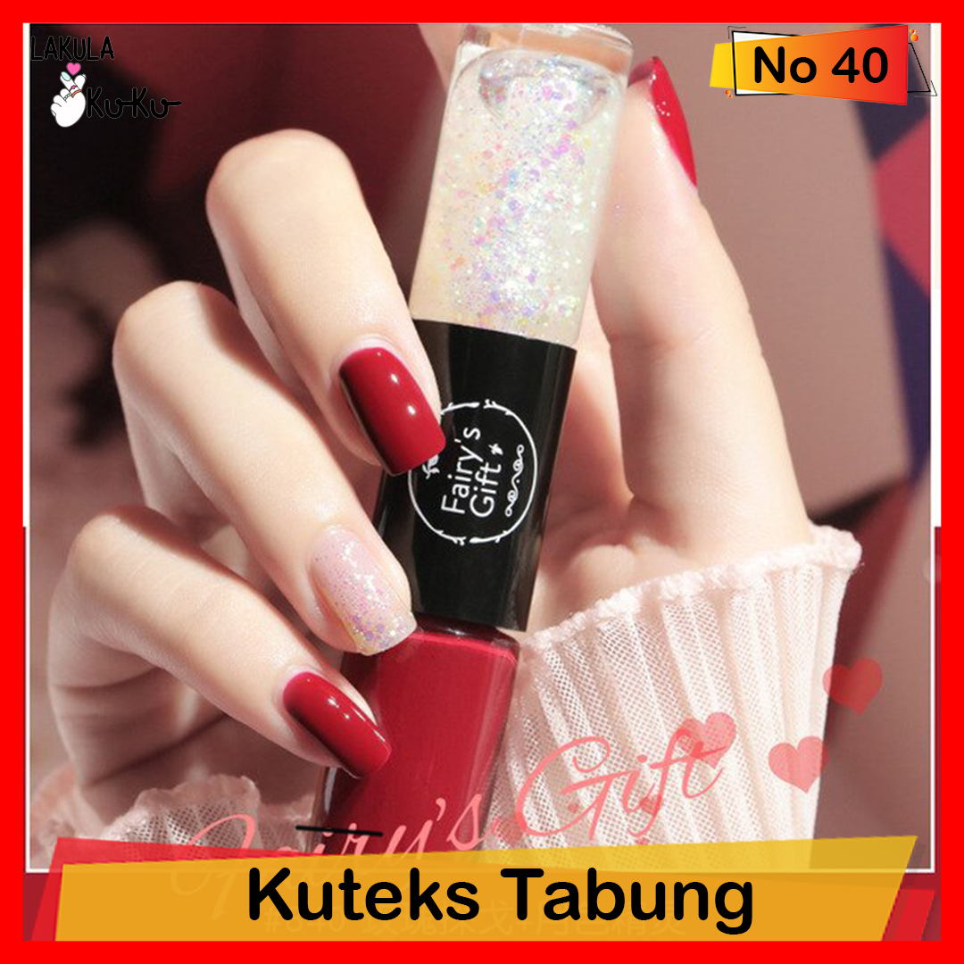 No 40 - Kuteks Korea 2in1 - Two Tone Nail Polish - Cat Kuku Tahan Lama ...