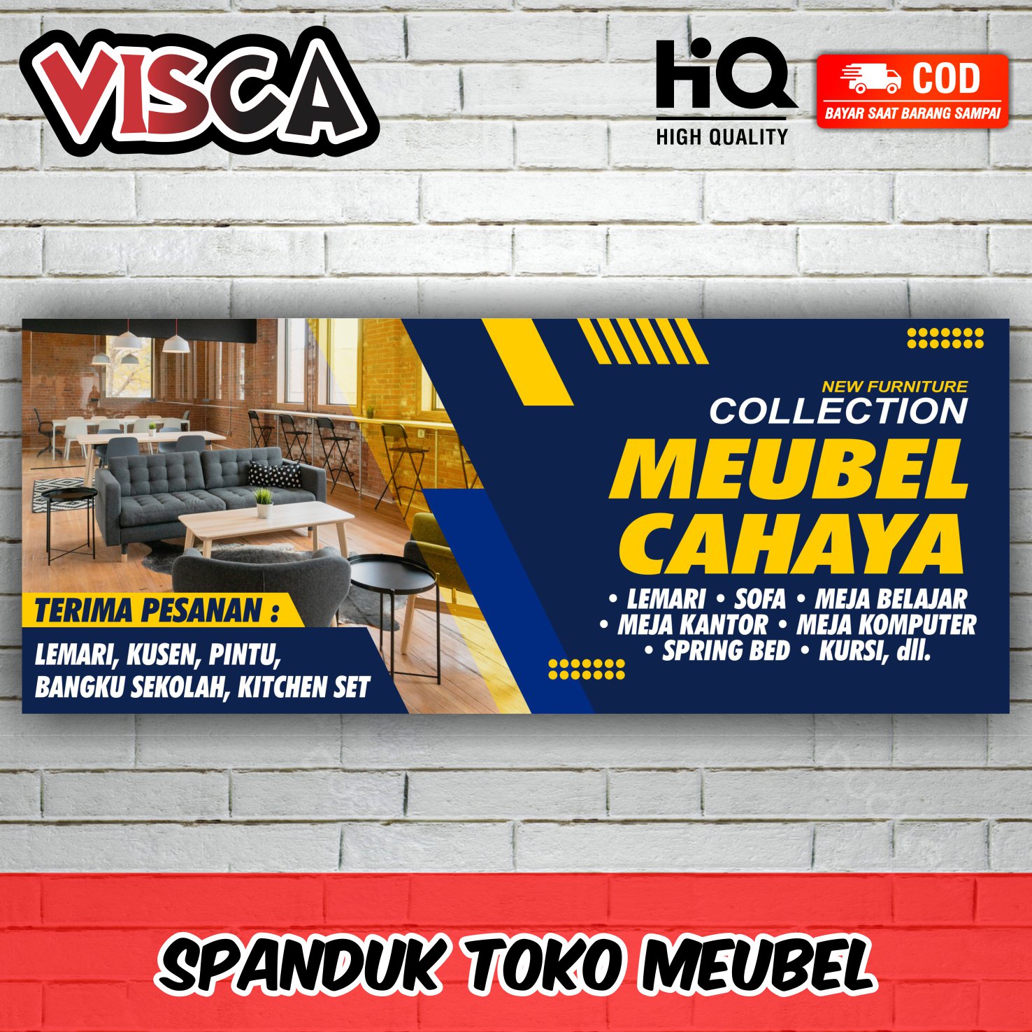 Cetak Spanduk Banner Toko Mebel, Matrial Ukuran 150 x 60 cm | Lazada ...