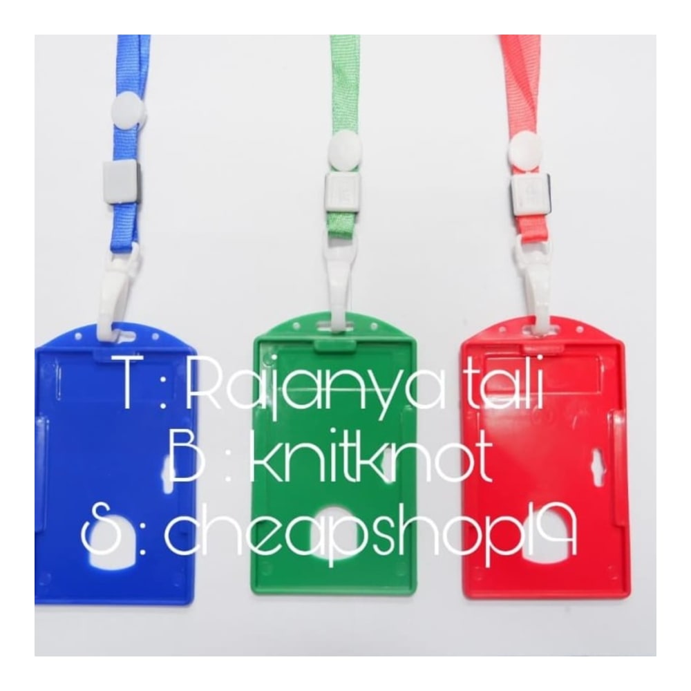 COD set name tag id card lanyard kait plastik dengan card case | Lazada ...