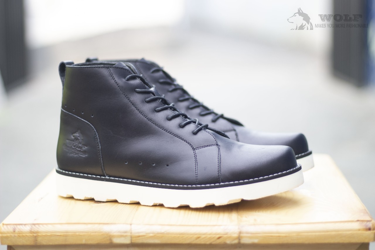 Sepatu Boot Brodo Pria Kulit Asli Wolf Besenji Original Sepatu Formal ...