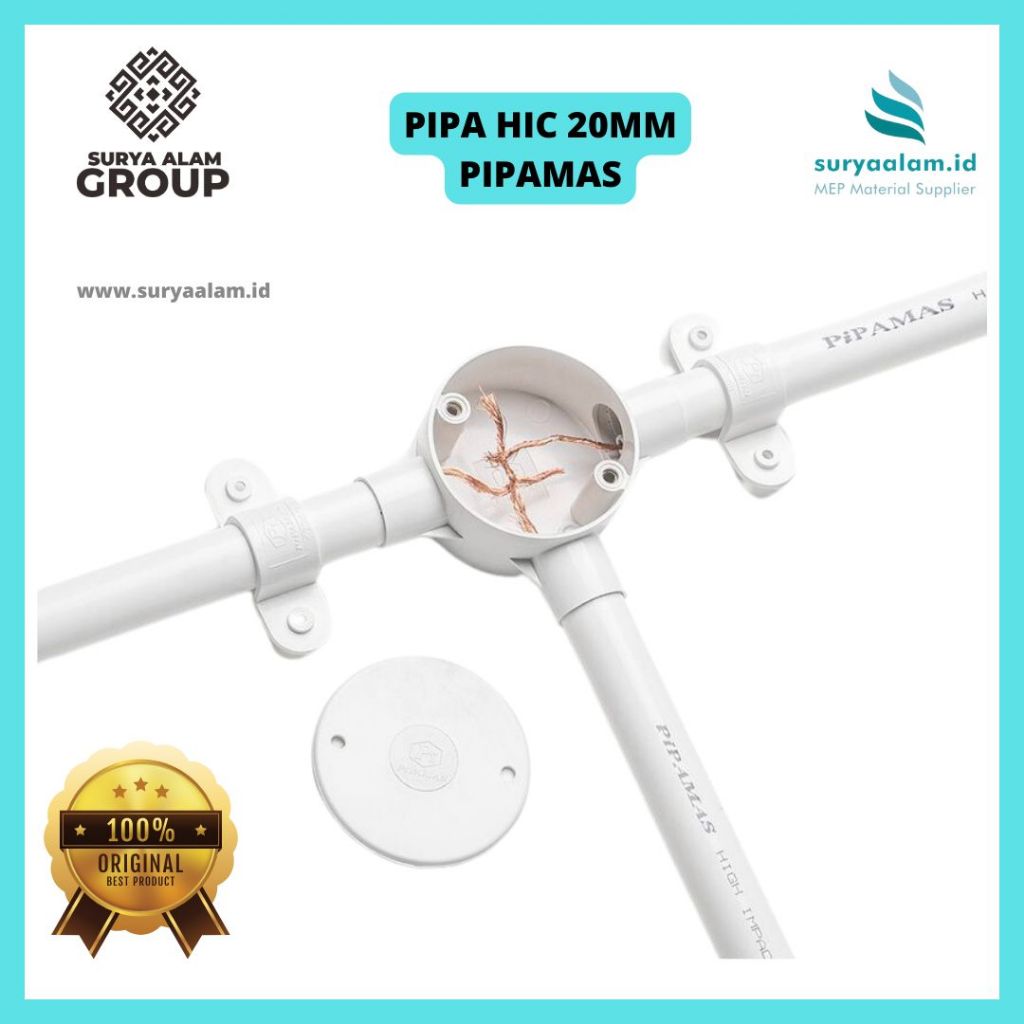 PIPA HIC CONDUIT 20 MM PIPAMAS | PIPA LISTRIK 2,9 METER | Lazada Indonesia