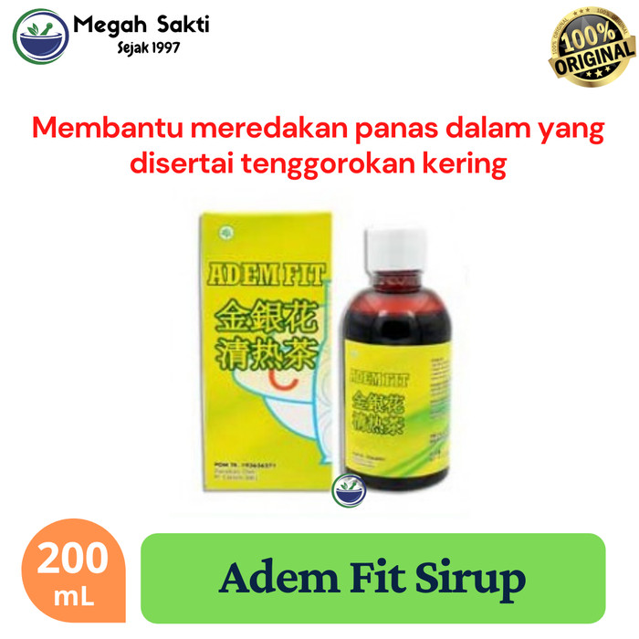 Adem Fit Sirup 200 mL -Untuk Panas Dalam dan Tenggorokan Kering ...