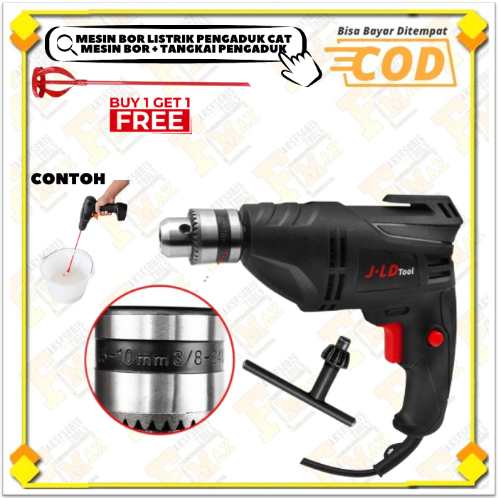 Mesin Bor Listrik 10mm Dengan Tangkai Pengaduk Adonan makanan Mikser ...