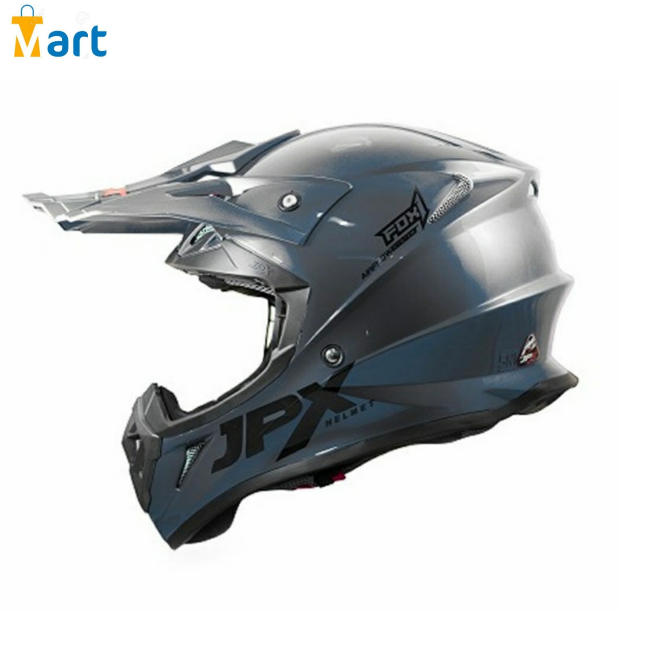 Helm Cross Original JPX Silver Helm Off Road Cross JPX Protektor ...
