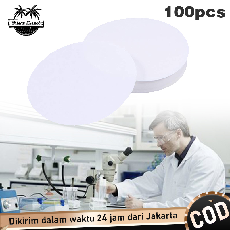 100pcs/Pack Kertas Saring Laboratorium Bulat 11cm Filter Paper Kertas ...