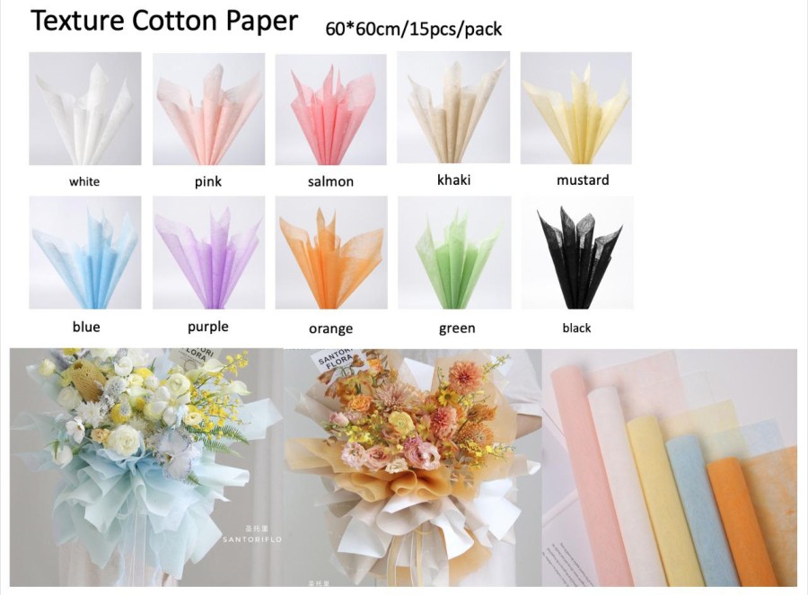 Kertas Bunga/texture cotton paper/kertas tisu/kertas serat | Lazada ...