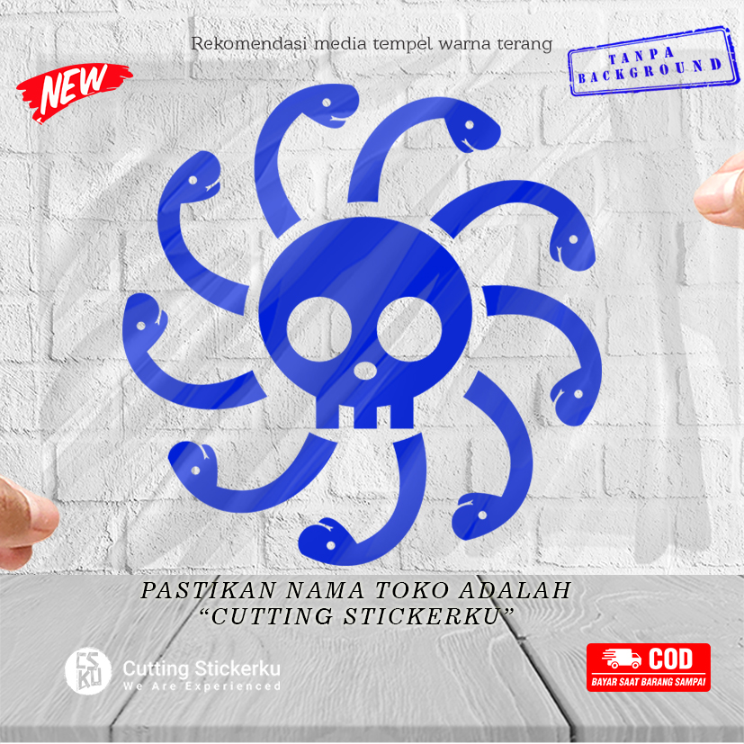 Kuja Pirates Logo Cutting Sticker Variasi Motor Mobil Jepang Stiker ...