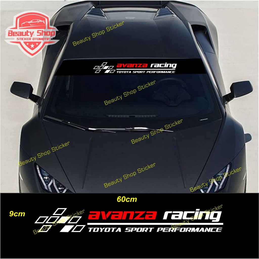 stiker avanza racing sport kaca sticker toyota racing depan / belakang ...