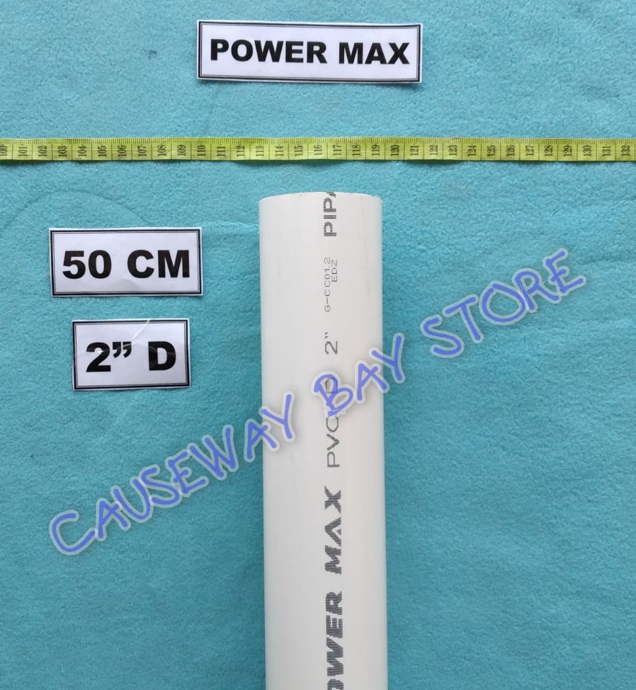 Pipa PVC 2 INCH D PUTIH POWER MAX PANJANG 50CM | Lazada Indonesia