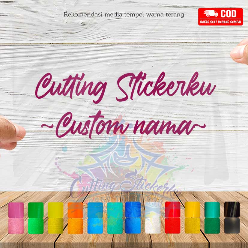Lucu Imut Custom Nama Cutting Sticker Variasi Motor Mobil Matic 3D ...