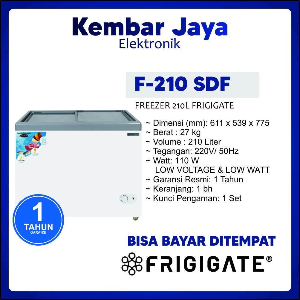 Chest Freezer FRIGIGATE Type F 210 SDF 200 Liter Pembeku | Lazada Indonesia