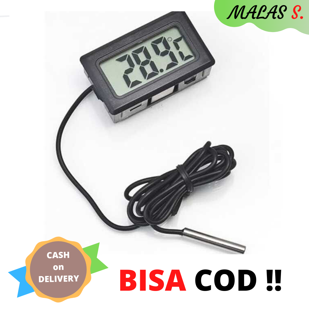 Pengukur Suhu Digital Termometer Aquarium with Kabel Effosola 1M T110 ...