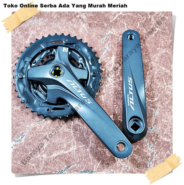 CRANK SHIMANO ALTUS 3 SPEED FC-M2000 STEAL ALLOY GIR SEPEDA 3SPEED 3SP ...