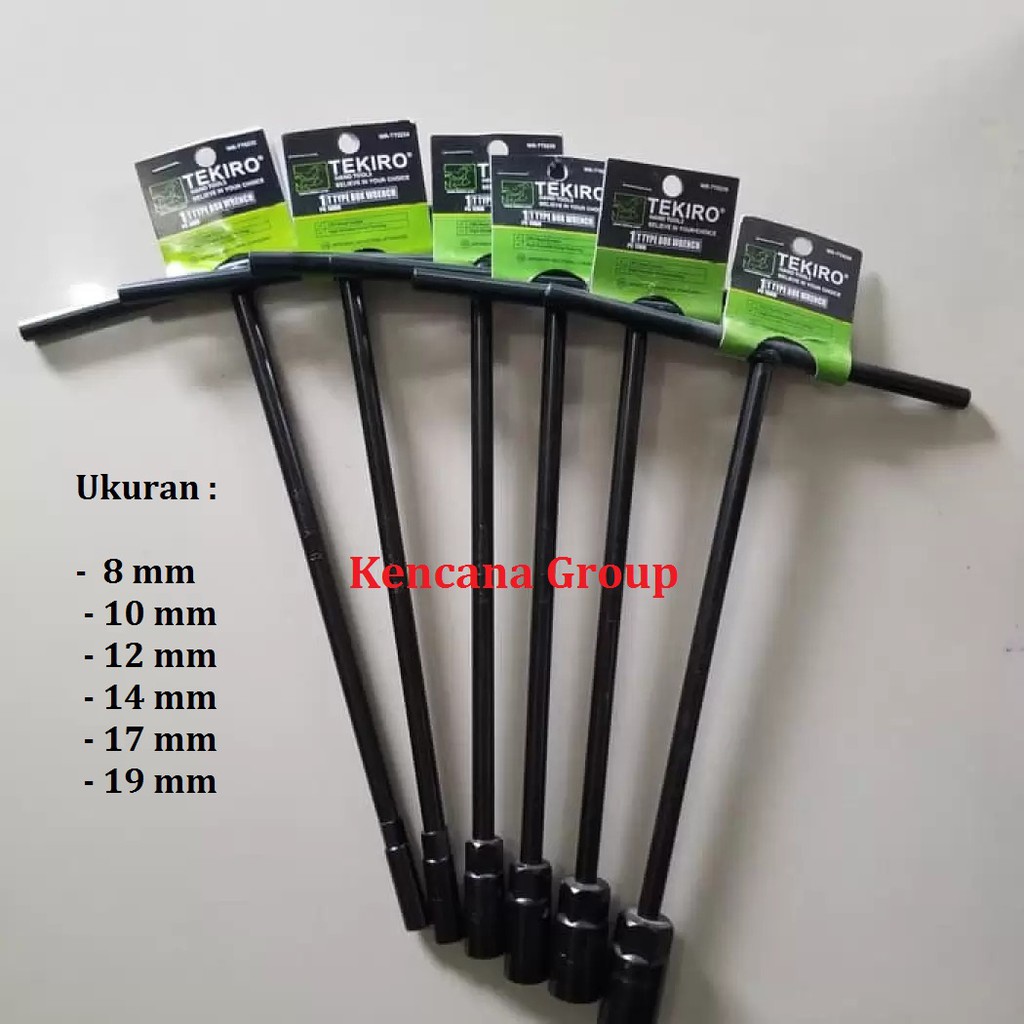 Tekiro kunci t paket 6 buah 8 mm-19 mm kunci sok t tekiro paket 6 pcs ...