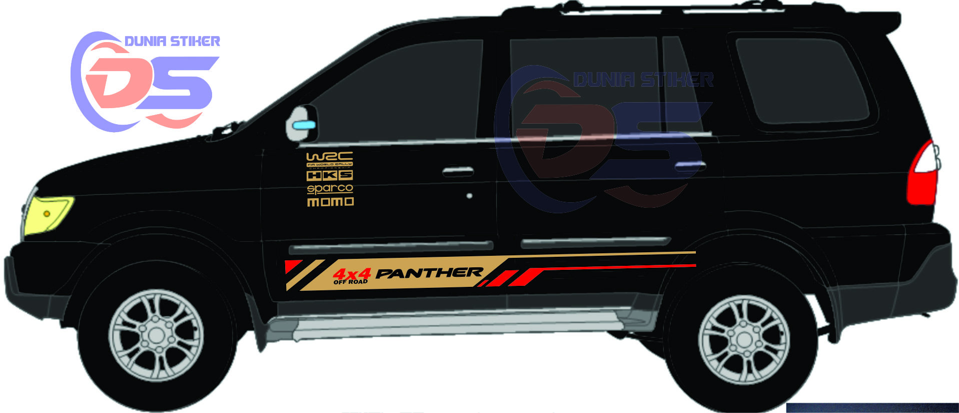 Stiker Striping Mobil Panther Striping List Panther Off Road Stiker ...