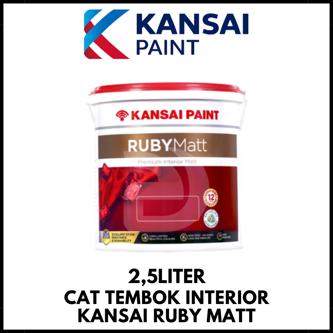 Cat Tembok Interior Kansai Ruby Matt Galon 2,5Liter | Lazada Indonesia