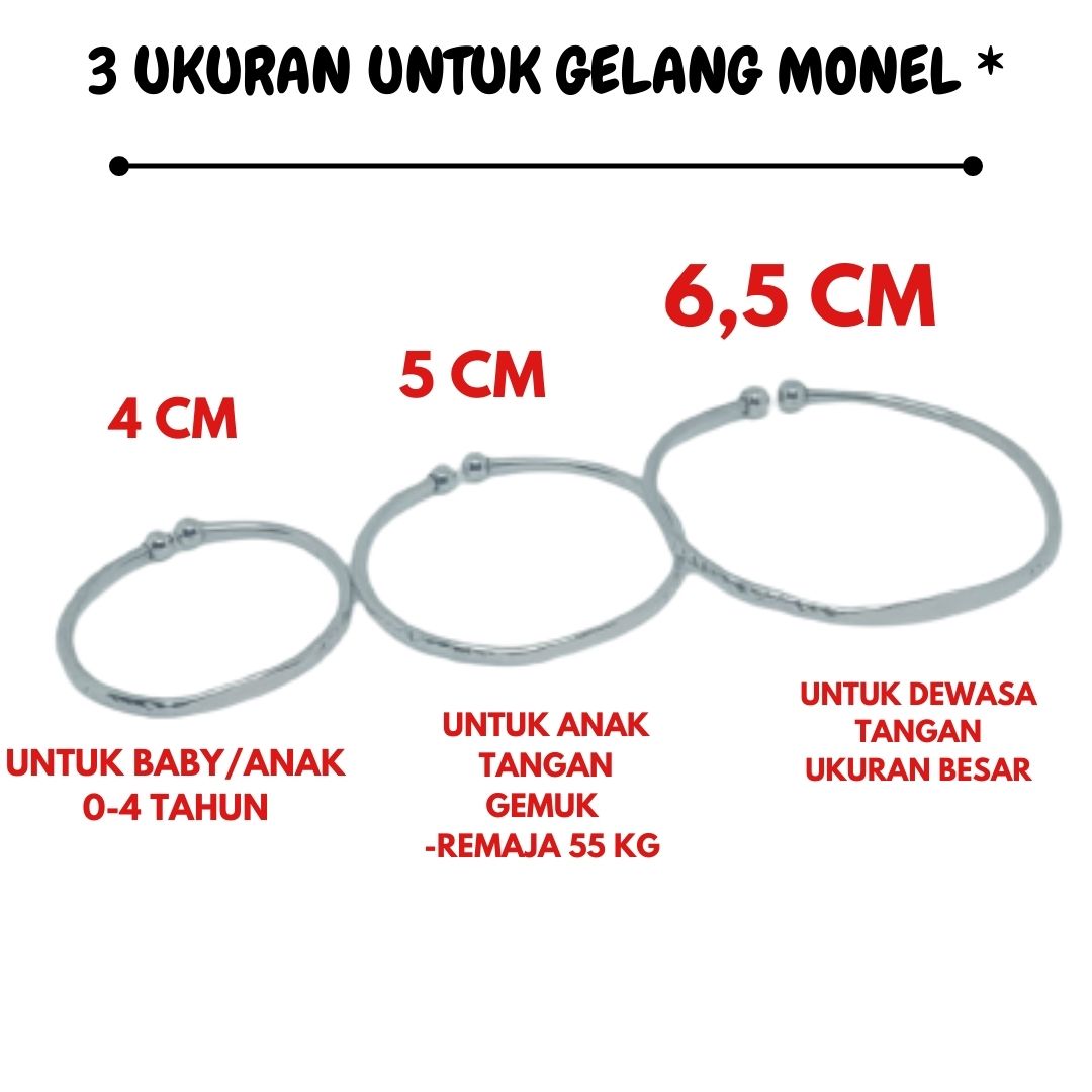 GELANG BAYI BAJA PUTIH / GELANG UNTUK ANAK BAYAR DI TEMPAT (COD ...