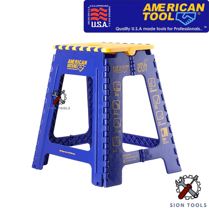 AMERICAN TOOL KURSI LIPAT PLASTIK SERBAGUNA PRAKTIS HEAVY DUTY | Lazada ...