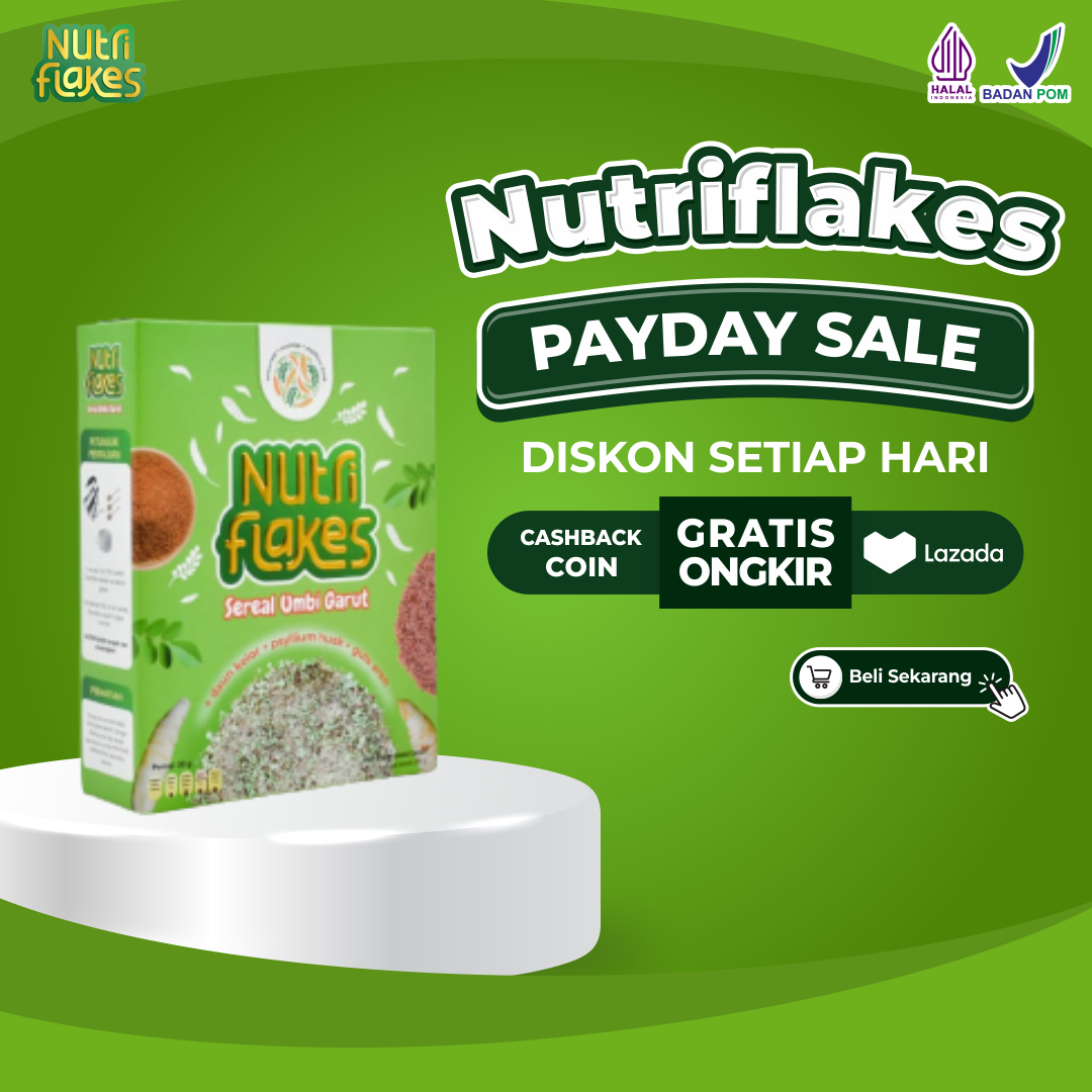 [SALE] NUTRIFLAKES SEREAL UMBI OBAT ASAM LAMBUNG MAG MAAGH INFEKSI ...