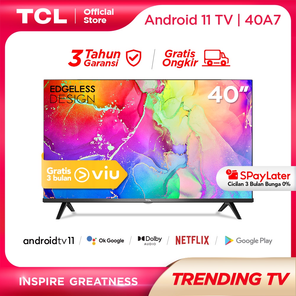 TCL 40 inch Smart TV LED - Android 11.0 - FHD - WIFI/HDMI/USB Bluetooth ...