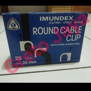( 25mm ) Klem Imundex Kabel Round Clip Listrik Klip No Nomer 25 mm ...