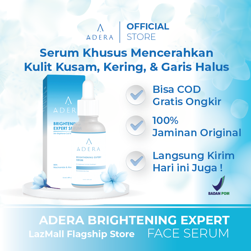 ADERA BRIGHTENING SERUM Memutihkan dan Mencerahkan Wajah Wanita dan Pria Sudah BPOM 100% ...