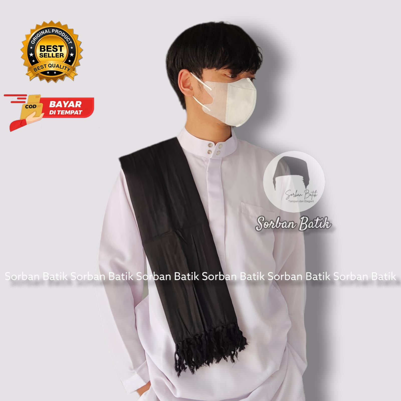 Sorban Hitam Polos Pria Sorban Hitam Putih Sorban Pria Terbaru 2022 ...