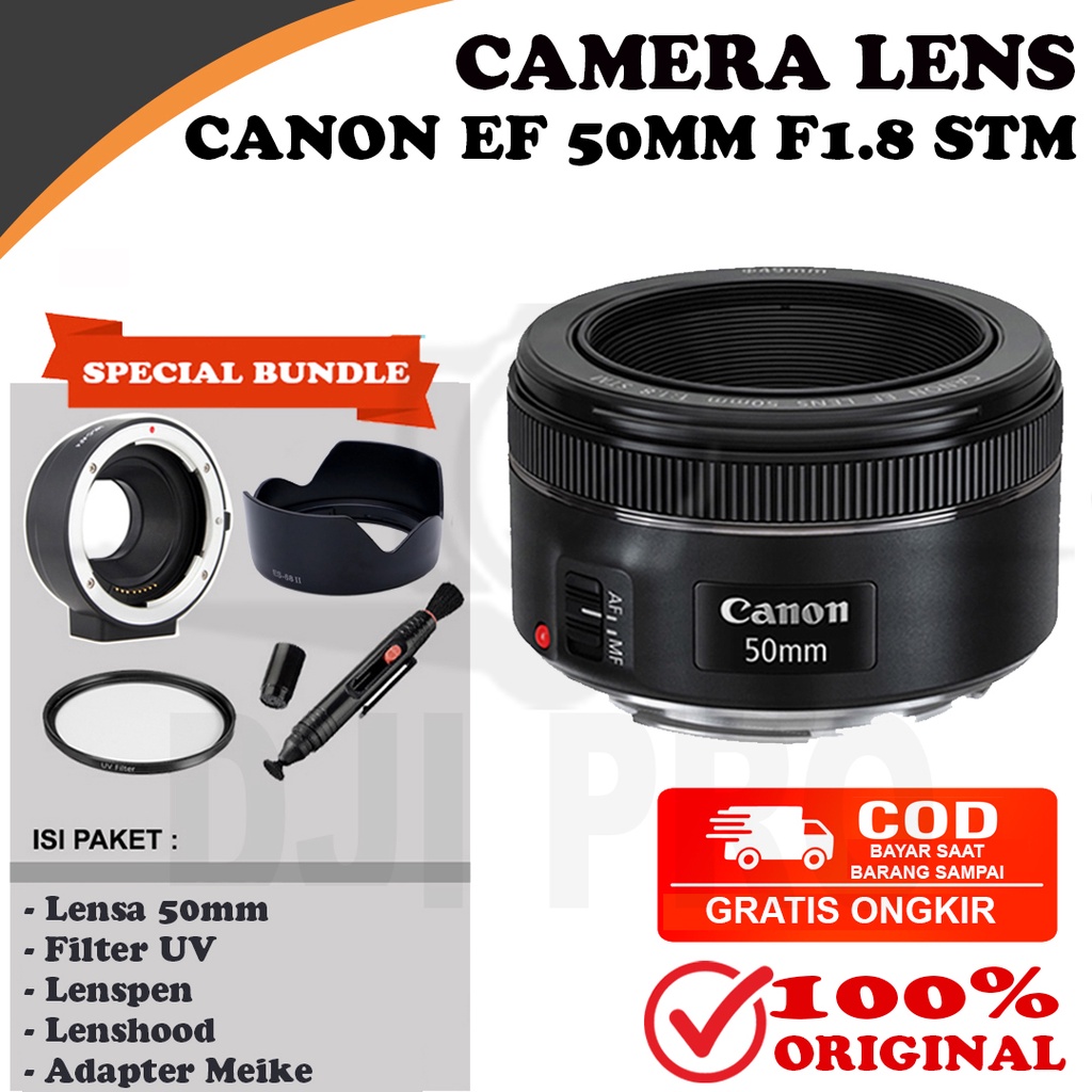 CANON EF 50MM F1.8 STM FIX LENS AUTO FOCUS - LENSA KAMERA DSLR | Lazada ...