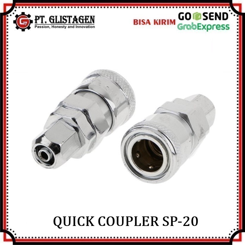 Sambungan Selang Kompresor Recoil Cuk Kopler SP20 Quick Coupler ...