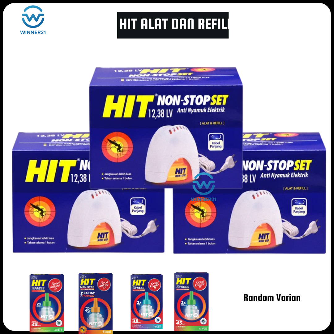Hit Electric Nyamuk Non Stop Set Alat + Refill Obat Anti Nyamuk ...