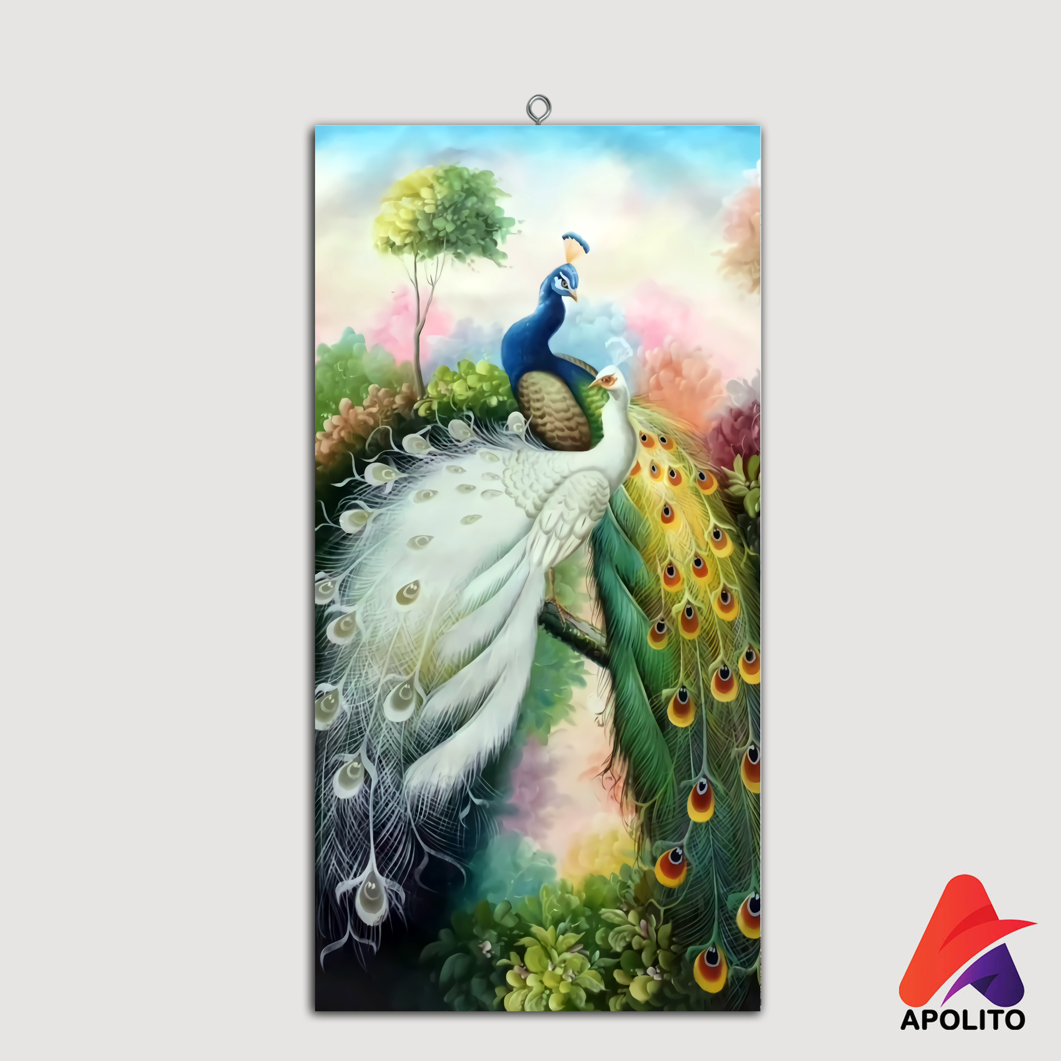 HIASAN DINDING BURUNG MERAK (15X30) KAMAR DEKORASI RUMAH WALL DECOR ...