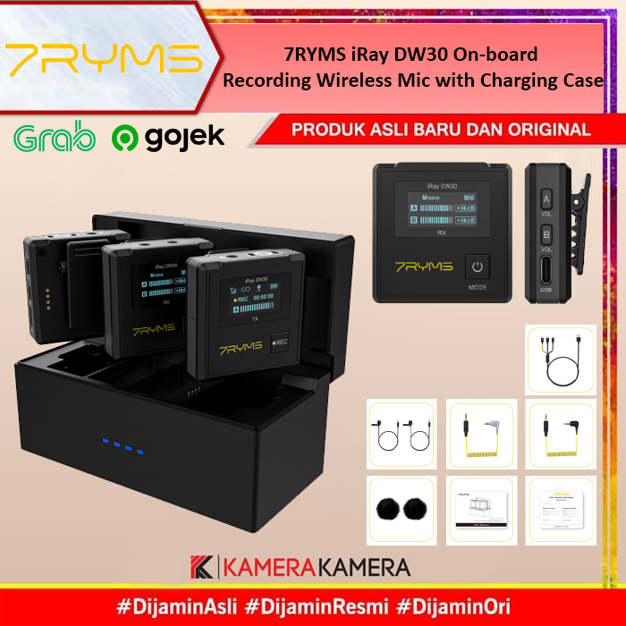 7RYMS iRay DW30 On-board Recording Wireless Mic with Charging Case | Lazada Indonesia